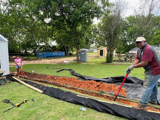 Using an Auger as an Irrigation Trencher| Power Planter